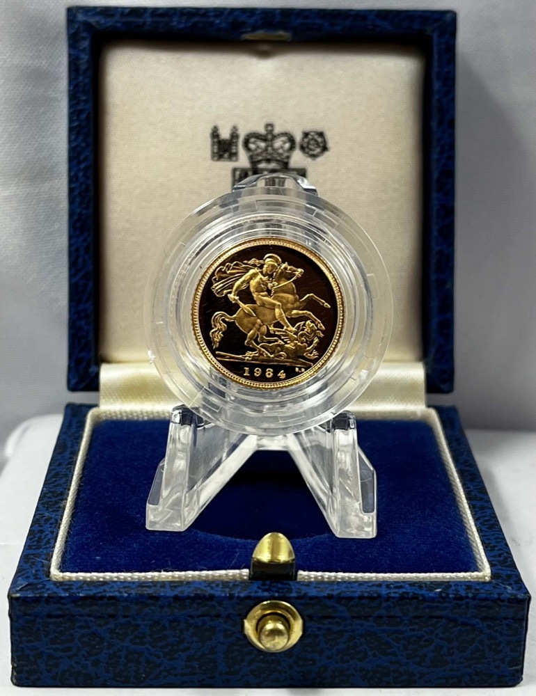 United Kingdom 1984 Half Sovereign Proof in Case | Sterling & Currency