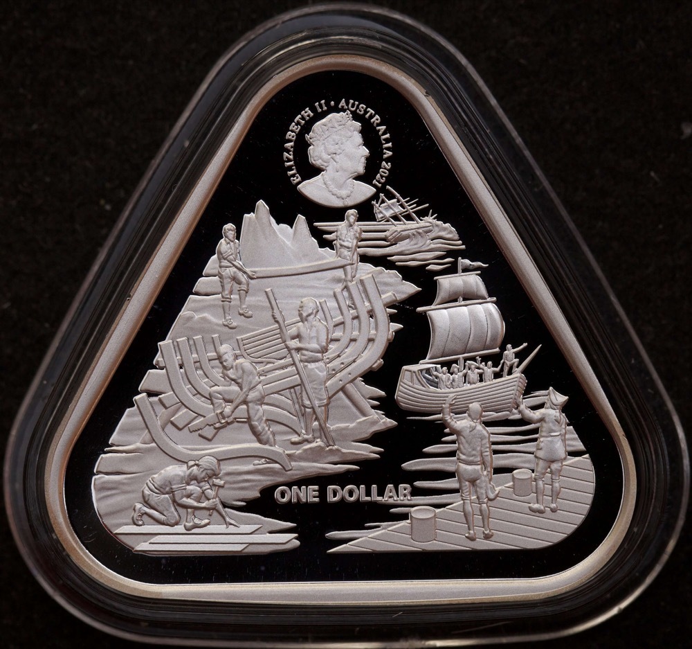 2021 Silver 1oz Triangle Coin Shipwreck Zeewijk | Sterling & Currency