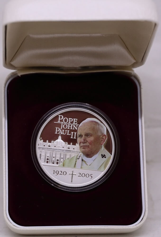 2005 Silver 1oz Proof Coin Pope John Paul | Sterling & Currency