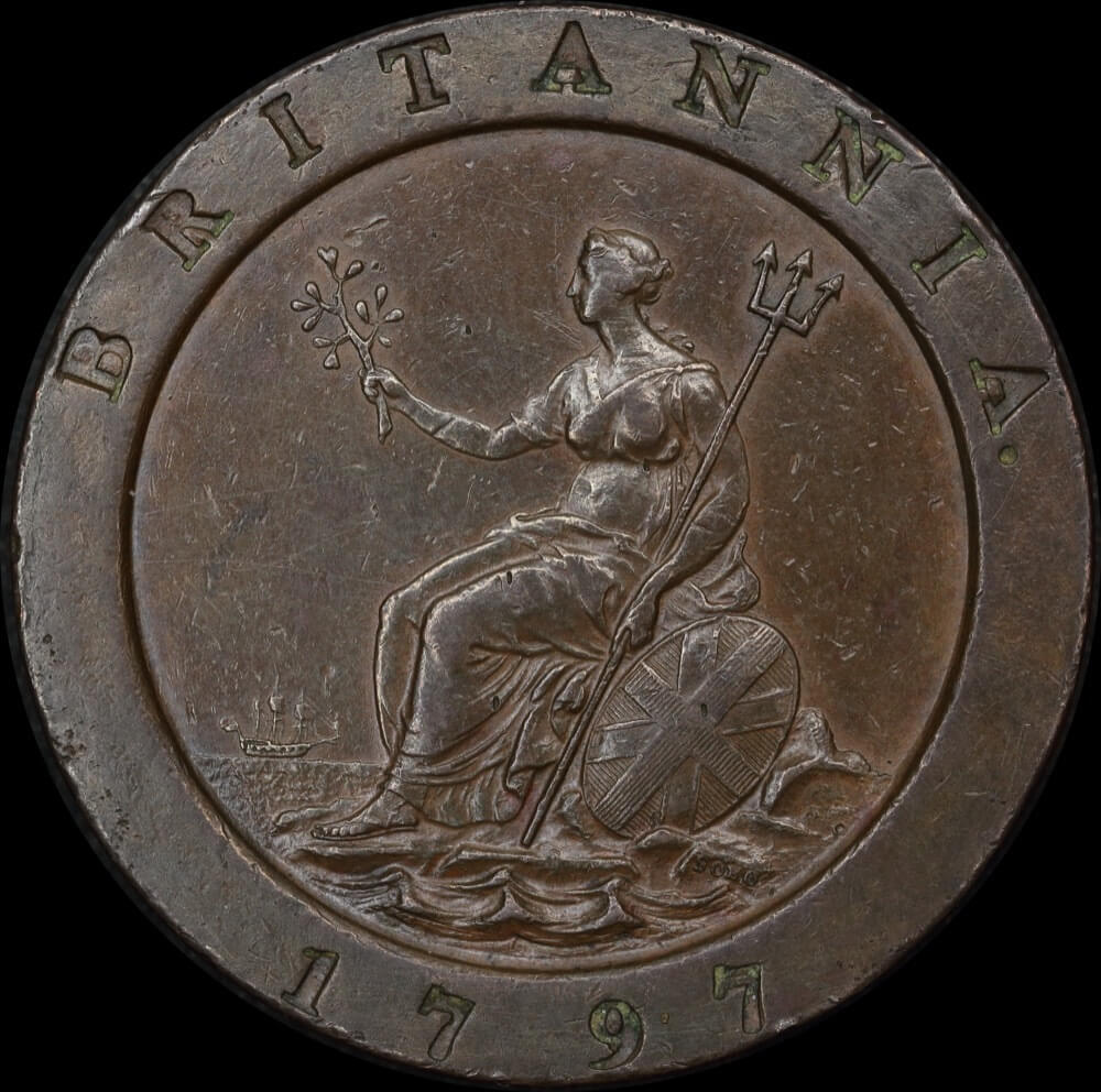1797 Copper Cartwheel Twopence George III | Sterling & Currency