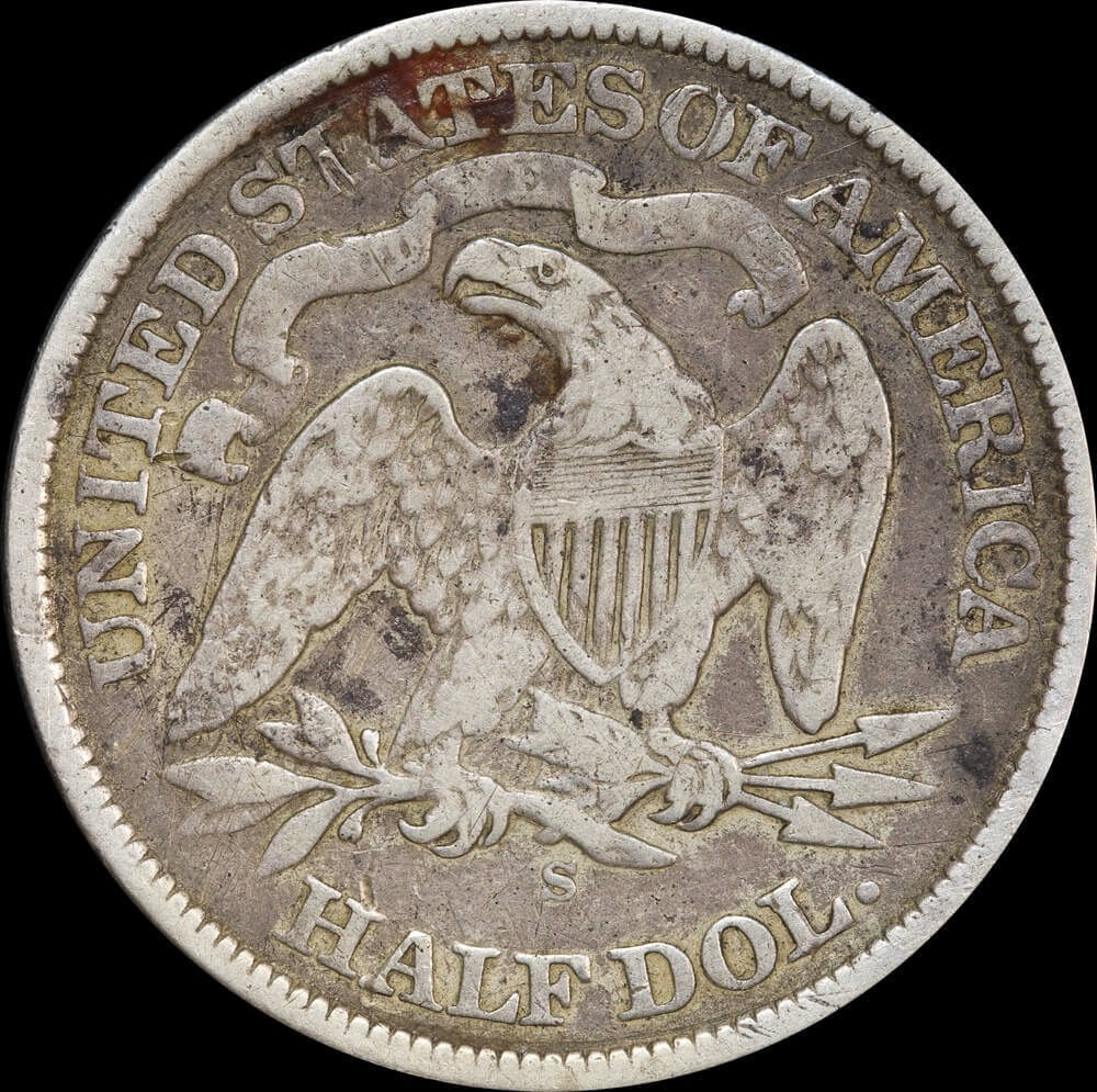 USA 1871-S Silver Seated Half Dollar about VF | Sterling & Currency