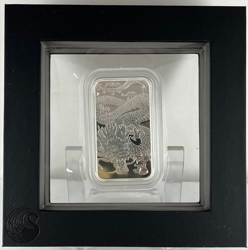 2018 Silver 1oz Rectangular Proof Coin Dragon | Sterling & Currency
