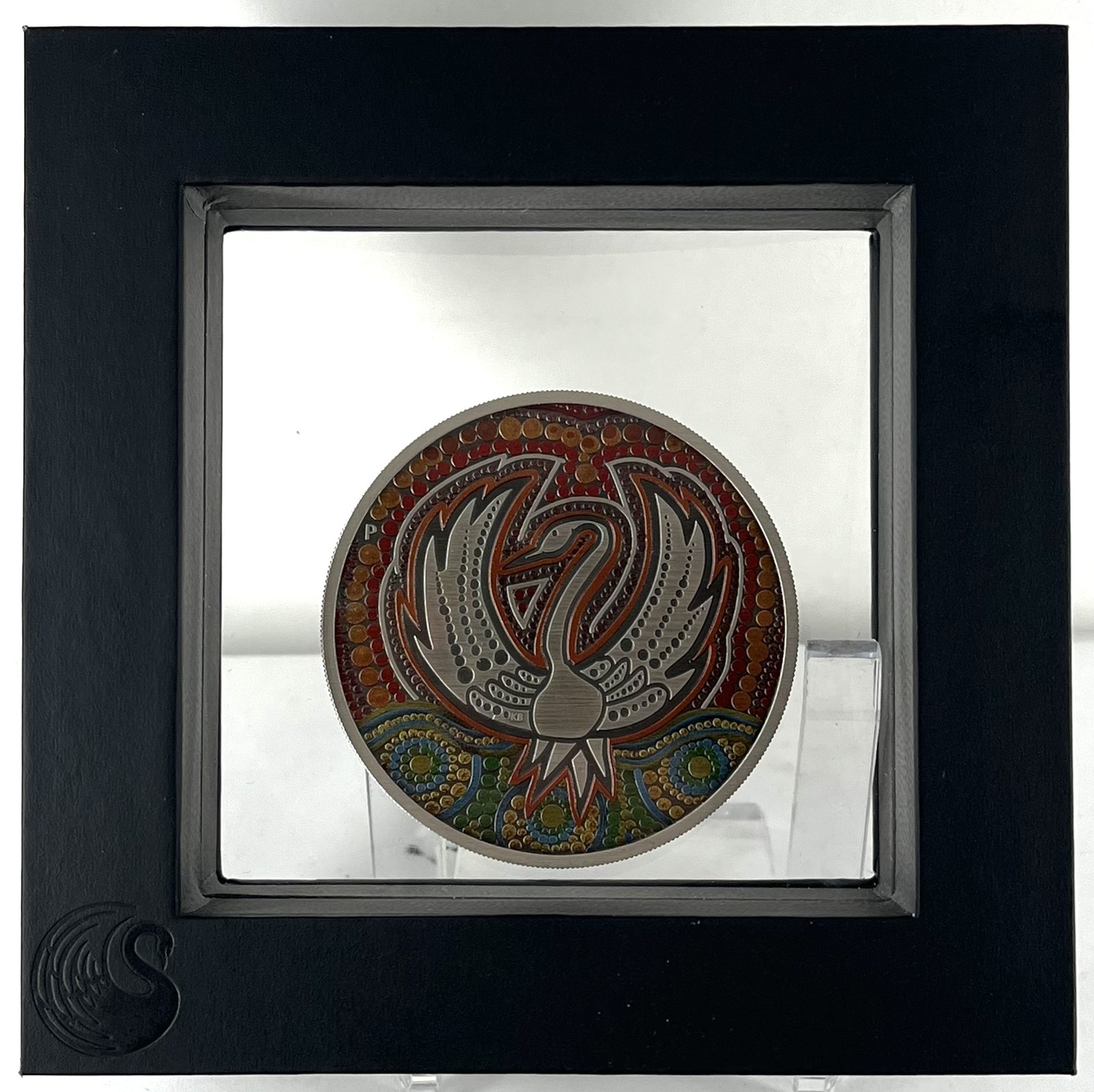 2022 Silver 2oz Antiqued Coloured Coin Black Swan Maali | Sterling ...