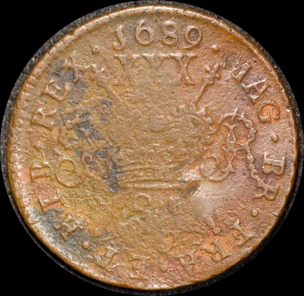 Ireland 1690 Gunmetal Halfcrown Fine | Sterling & Currency