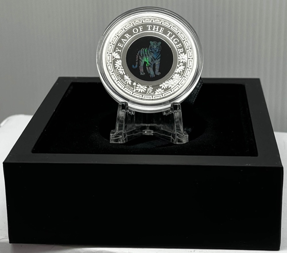 2022 Silver 1oz Proof Coin Opal Lunar Tiger | Sterling & Currency
