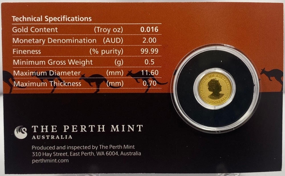 2020 Gold Half Gram Coin Mini Kangaroo | Sterling & Currency