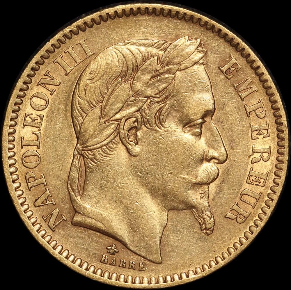 France 1864-A Gold 20 Franc KM#801.1 EF | Sterling & Currency