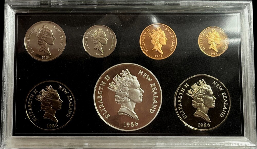 New Zealand 1986 Proof Coin Set - Kakapo | Sterling & Currency