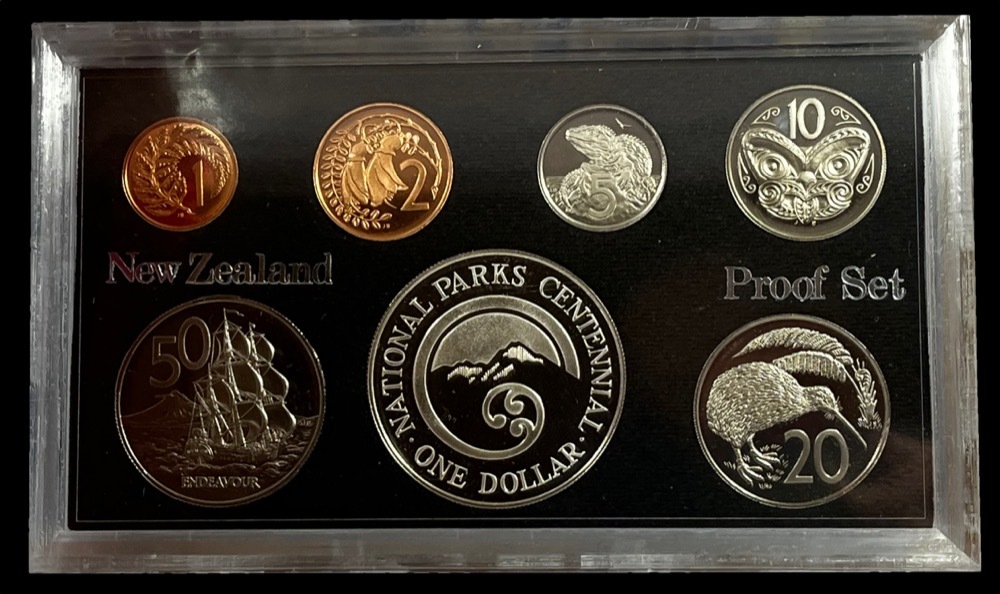 New Zealand 1987 Proof Coin Set - National Parks Centennial | Sterling ...