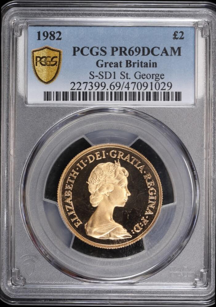 Great Britain 1982 Gold 2 Pound Proof Coin PCGS | Sterling & Currency