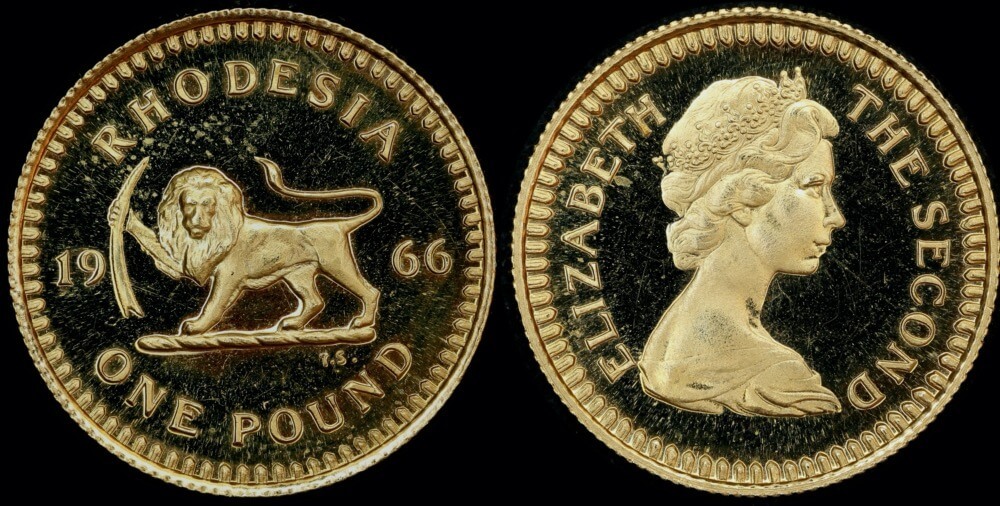Rhodesia 1966 Gold Proof 3 Coin Set in Case | Sterling & Currency